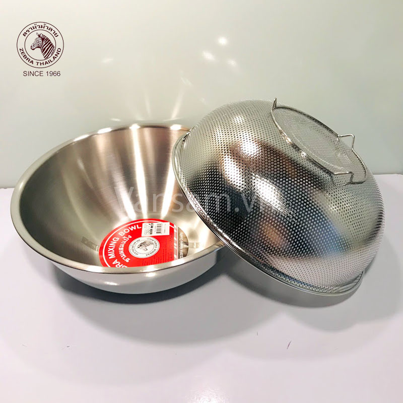 Bộ thau rổ 30cm inox 304 cao cấp - Công ty cổ phần Vân Sam