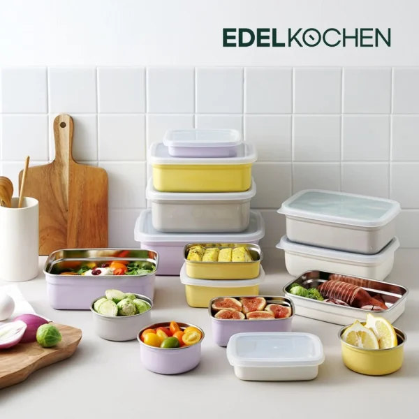 Hộp đựng thực phẩm inox 304 Edelkochen 1400ml màu kem - Công ty cổ phần ...